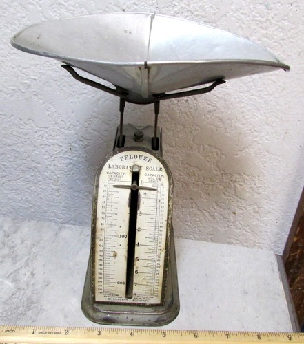 vintage Pelouze laboratory scale, removable scale pan, great home decor ...