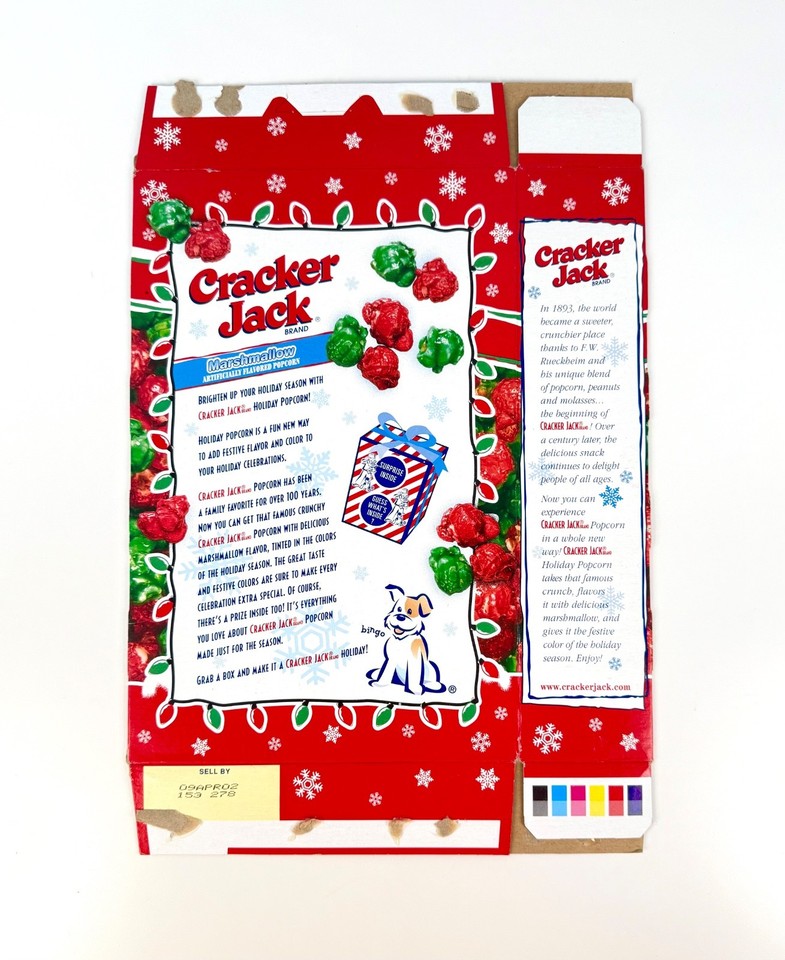 Vintage 2001 Frito Lay Holiday Cracker Jack Marshmallow Popcorn Snack ...