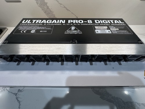 Behringer ADA8000 Ultragain PRO-8 Digital 8-Channel A/D-D/A Converter ...