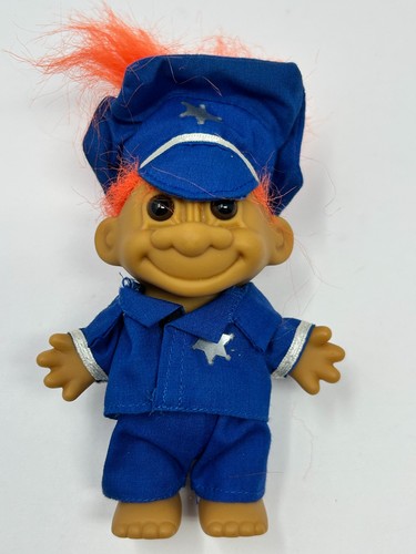 Russ VTG Police Officer Troll Cop Sheriff Uniform Orange Hair 5 Inch ...