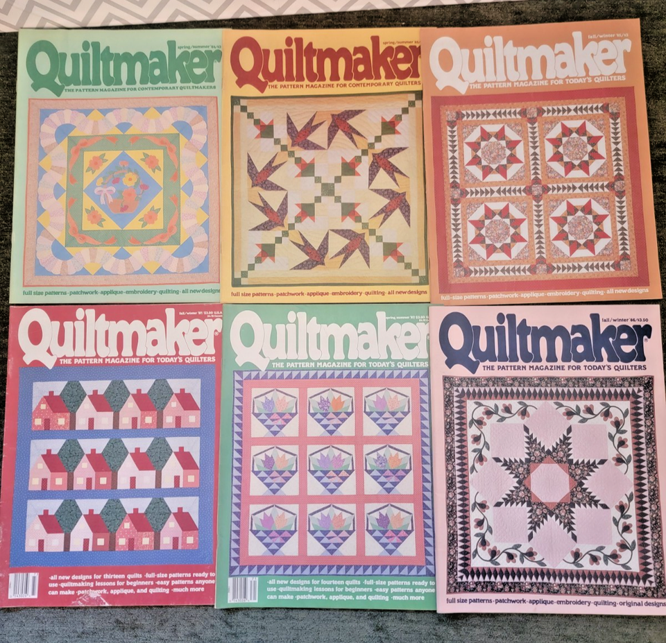 Lot of 27 Vintage Quiltmakers Patterns Magazines~80's & 90's Back ...