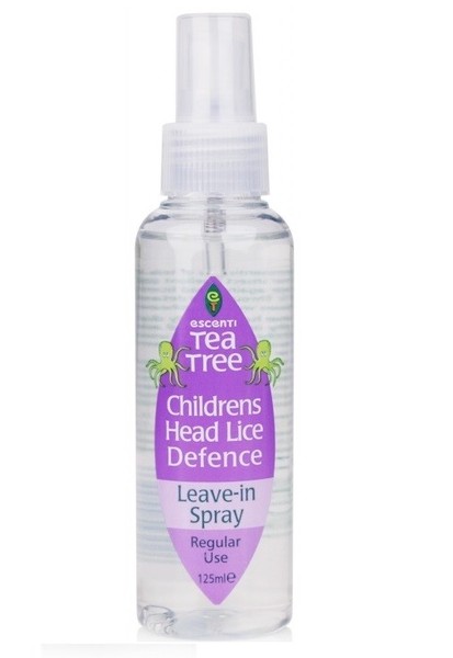 2 X Escenti Children's Head Lice Tea Tree Defence Leave in Spray 125ml ...
