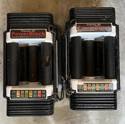 Powerblock Classic 45 Adjustable Dumbbell Set Of 2 | eBay