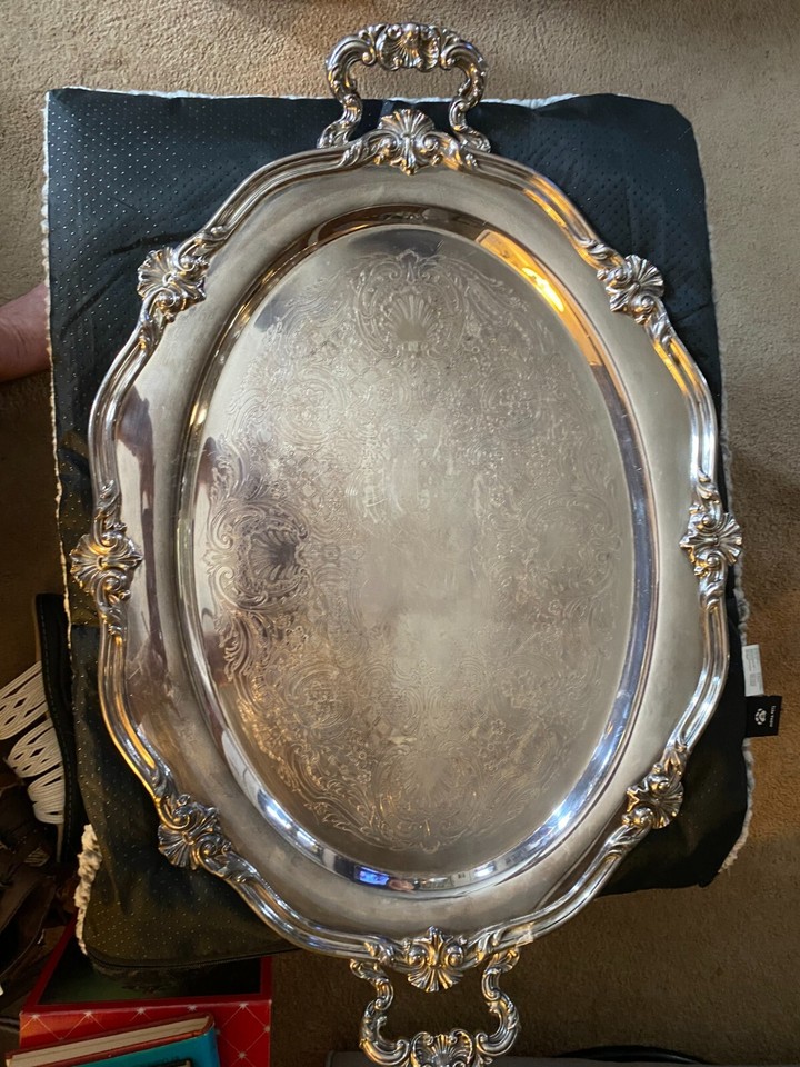 Vintage Reed & Barton Regent Silver Plate 5601 Regent 26"x 17" Handled ...