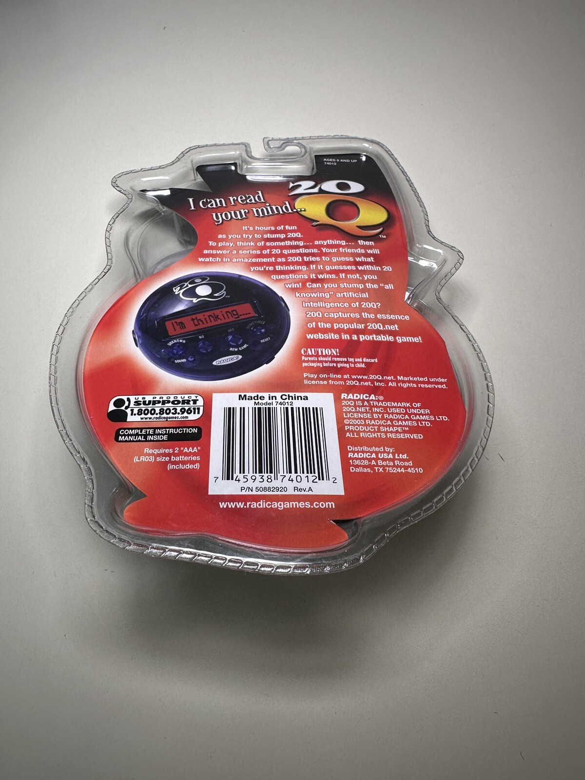 Radica 20Q Artificial Intelligence Game for sale online | eBay