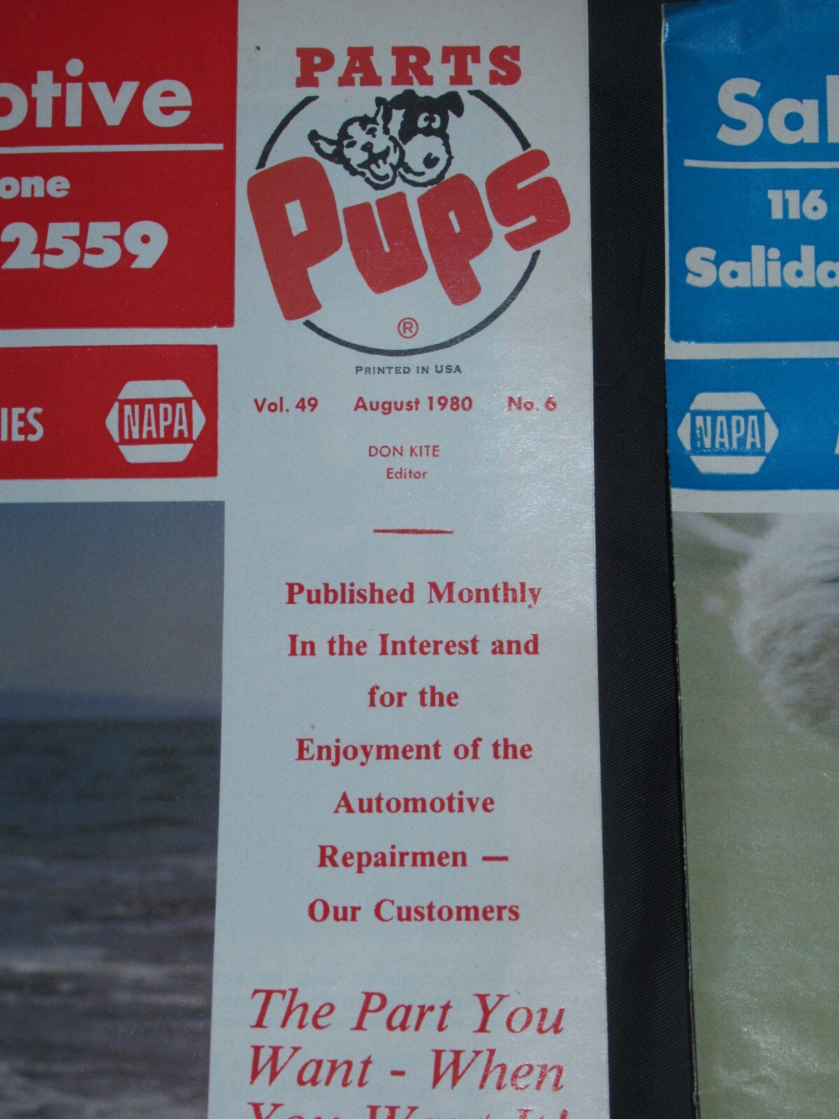1980 Pups Parts Napa Auto August Magazine Vintage, Salida, Colorado ...