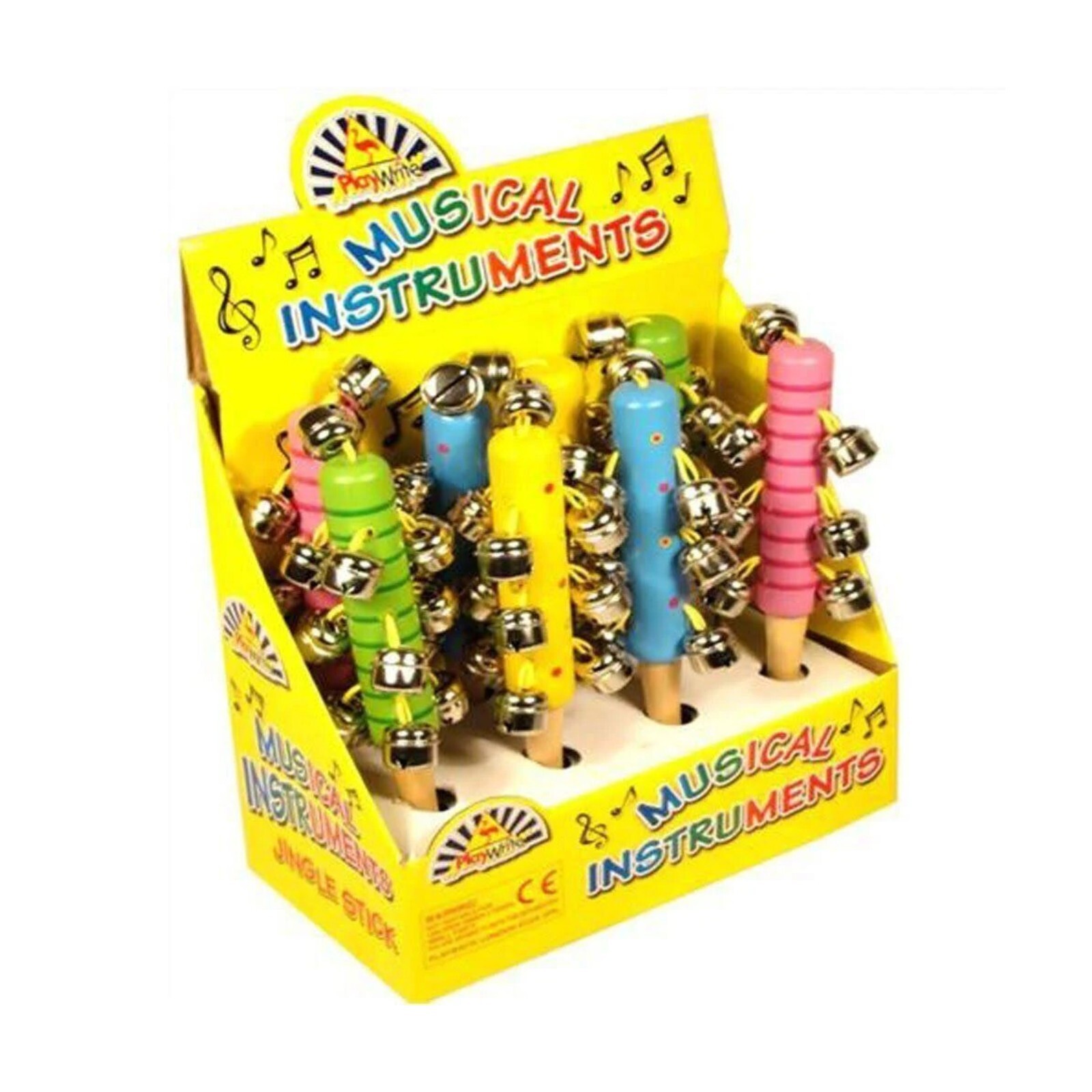 MUSICAL JINGLE BELL STICKS INSTRUMENTS WITH ASSORTED COLOURS FOR KIDS x ...