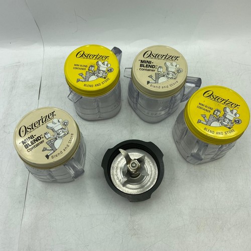 Set of 4 Osterizer Blender 4oz Mini Blend Containers & Blade Regency ...