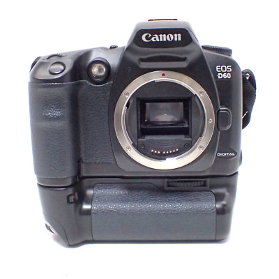 Canon EOS D60 6.3MP Digital SLR Camera Black Body w BG-ED3 Grip, Strap ...