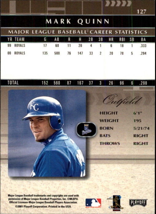 2001 Absolute Memorabilia #127 Mark Quinn - NM-MT | eBay