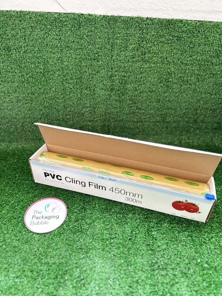 Strong Clear PVC Meat 18'' Food Wrap 12mu 450mmX300/1500m Cling Film ...