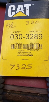 0303289 GENUINE OEM CAT PUMP DRIVE V-BELT Caterpillar 030-3289 (G2-2C ...