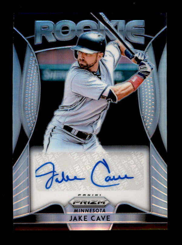JAKE CAVE 2019 PANINI PRIZM ROOKIE SILVER PRIZMS AUTOGRAPH AUTO RC ...