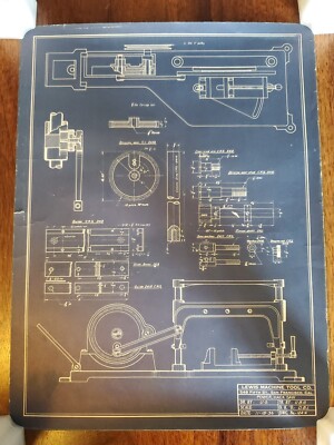 Vintage Wall Art 1935 Lewis Machine Tool Co. Power Hack Saw Set Of 2 | eBay