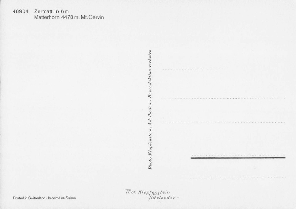SUISSE ZERMATT MATTERHORN | eBay