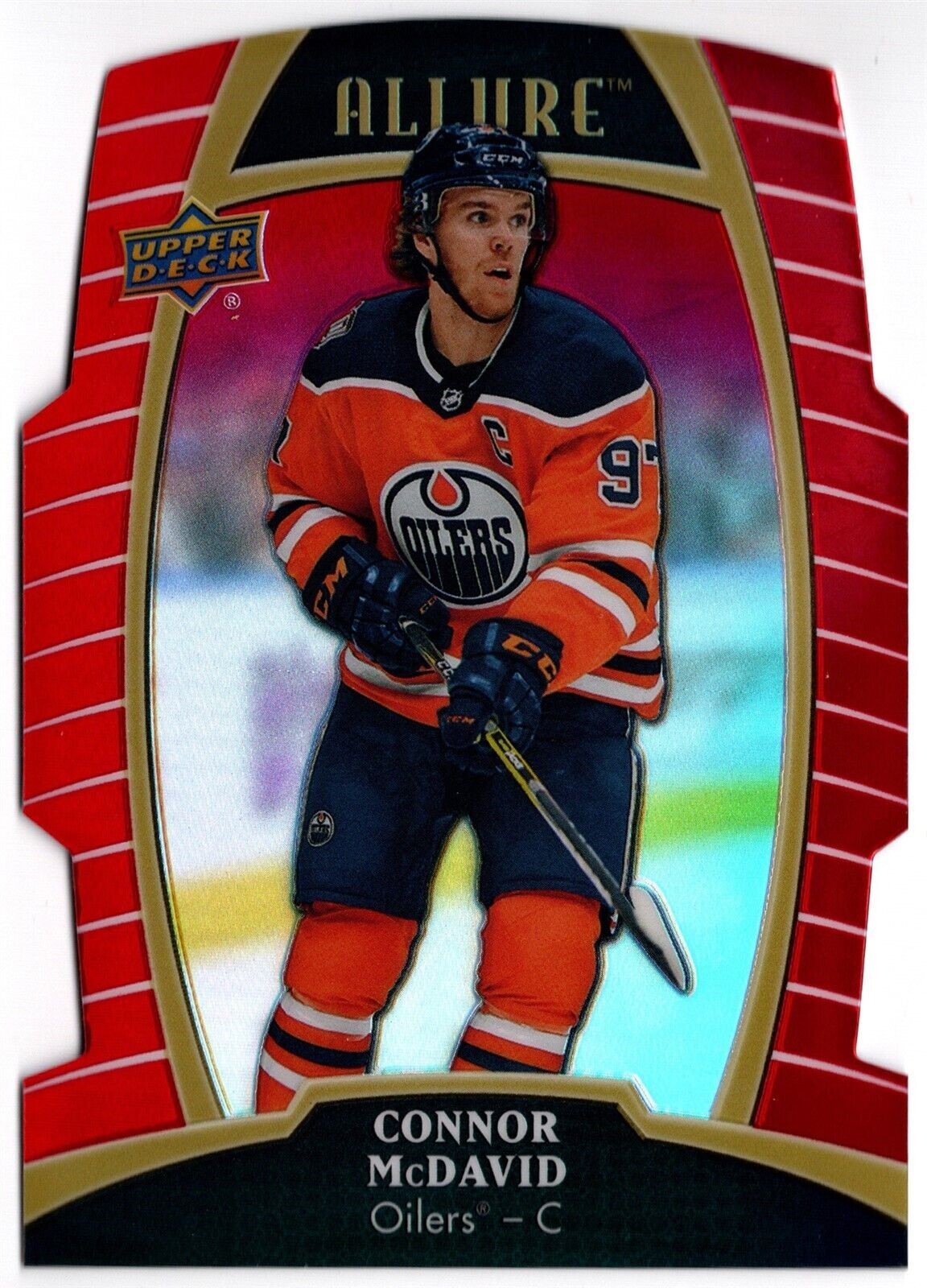 2019-20 Upper Deck Allure Red Rainbow Die Cut CONNOR McDAVID #1 ...