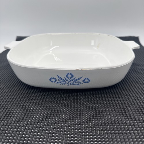 Vtg Made in U.S.A. Pyrex Corning Ware Blue Cornflower Dish 10”x 10”x 2 ...