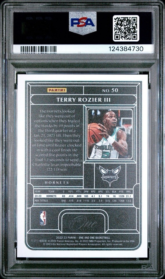 Terry Rozier 2022-23 Panini One And One Basketball Gold /10 SP Hornets ...