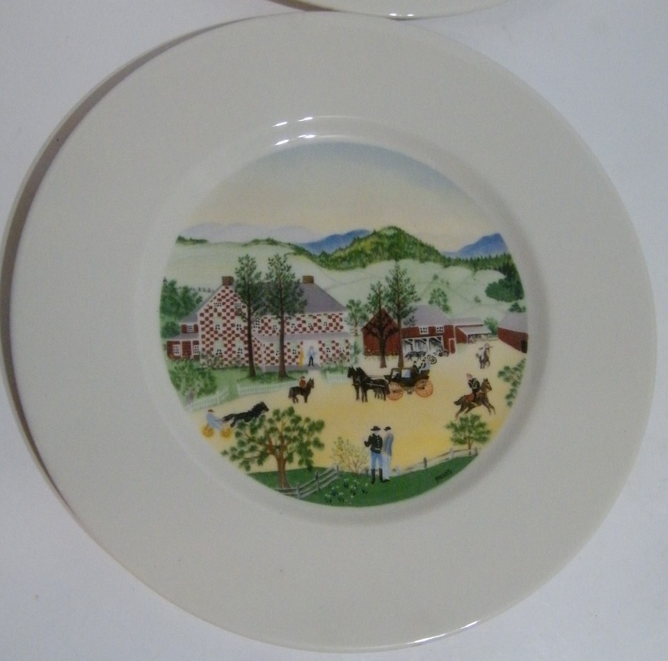 Lot of 4 Grandma Moses China Plates by Milbern 10" w Ltd Ed | eBay