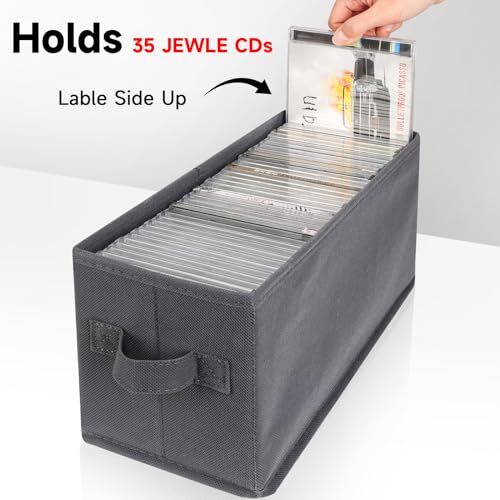 Upgrades CD Storage Box - Perfect CD Case Storage Solution, Stackable ...