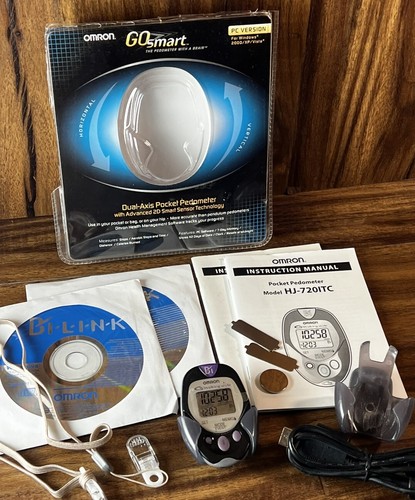 OMRON Go Smart Dual-Axis Pocket Pedometer HJ-720ITC PC Version w ...