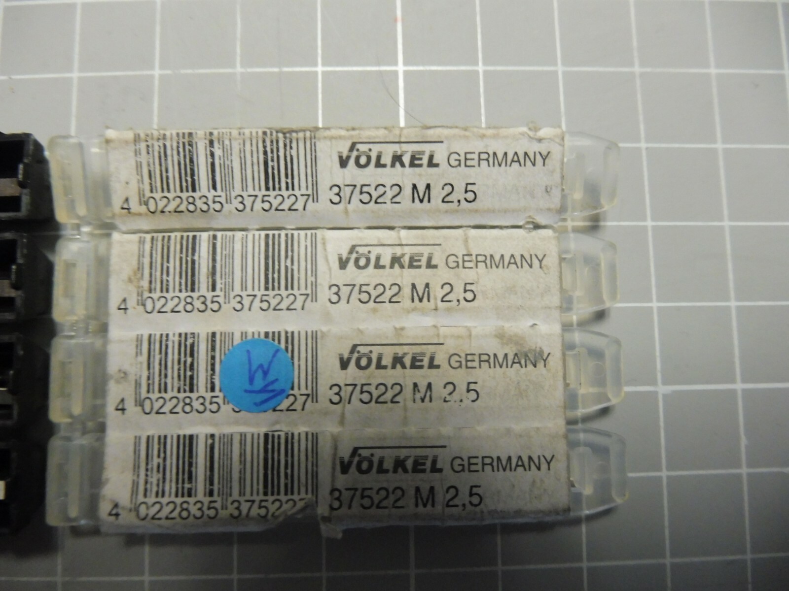 4 x Völkel Maschinengewindebohrer DIN 371 Form B HSSE – M 2.5 x 0.45 ...