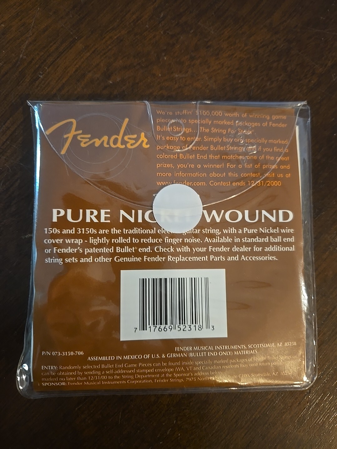 Fender Guitar Strings Original Bullets 3150R Pure Nickel Wound Regular ...