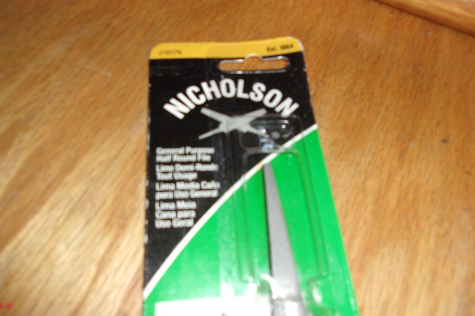 NICHOLSON FILE 8'' GENERAL PURPOSE HALF ROUND FILE 21857N NEW IN ...