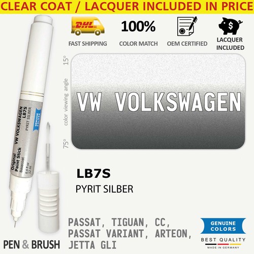 LB7S Touch Up Paint for VW Volkswagen Silver PASSAT TIGUAN CC VARIANT ...