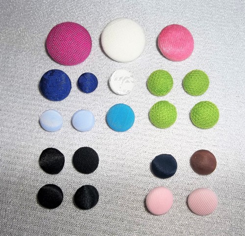 Lot of 21 Vintage Fabric-Covered Shank Buttons - Mixed Variety | eBay