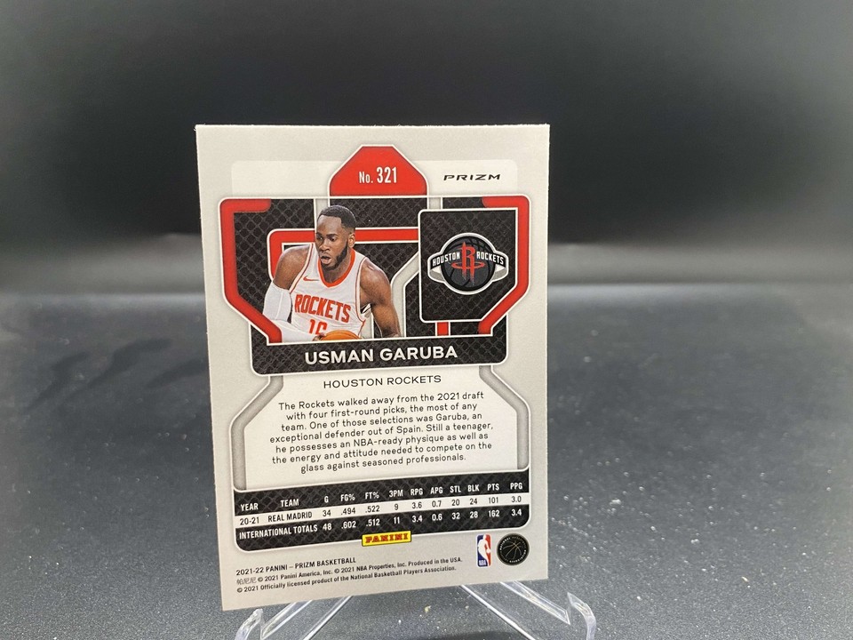 Usman Garuba 2021-22 Prizm Silver Ice #321 Rockets RC Rookie | eBay