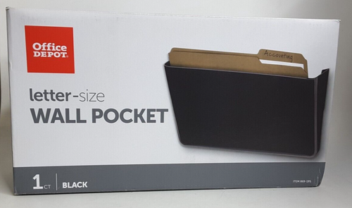 Office Depot Letter Size Single Wall Pocket, Black | eBay
