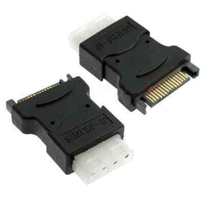 2pcs 4Pin Molex IDE female To 15Pin SATA Male Power Adapter Convertor ...