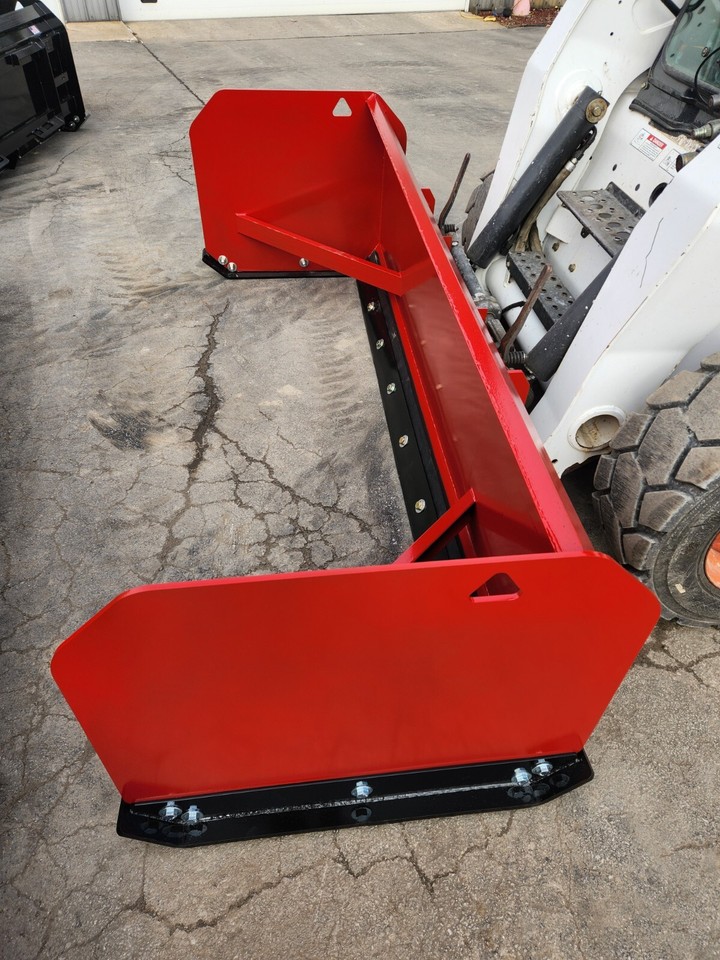 8' Bobcat 30" Snow Pusher Box Skid steer Commercial Plow Box CAT Case ...
