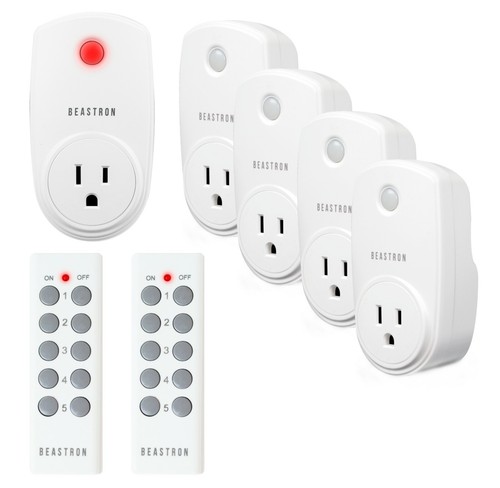 Remote Control Electrical Outlet Switch for Lights and Household, White ...