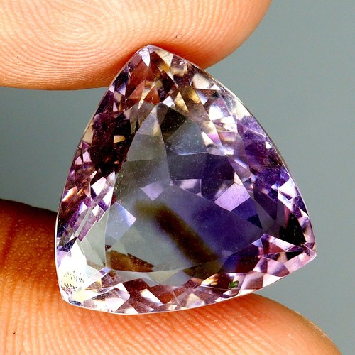 Trilliant Natural Top Bi Color Purple Yellow Ametrine 20.73ct 17x16mm ...