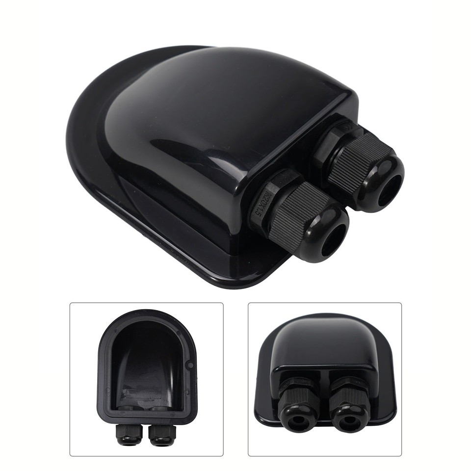 RV Roof Junction Box For Solar Panel Wiring Double Cable Entry Gland ...