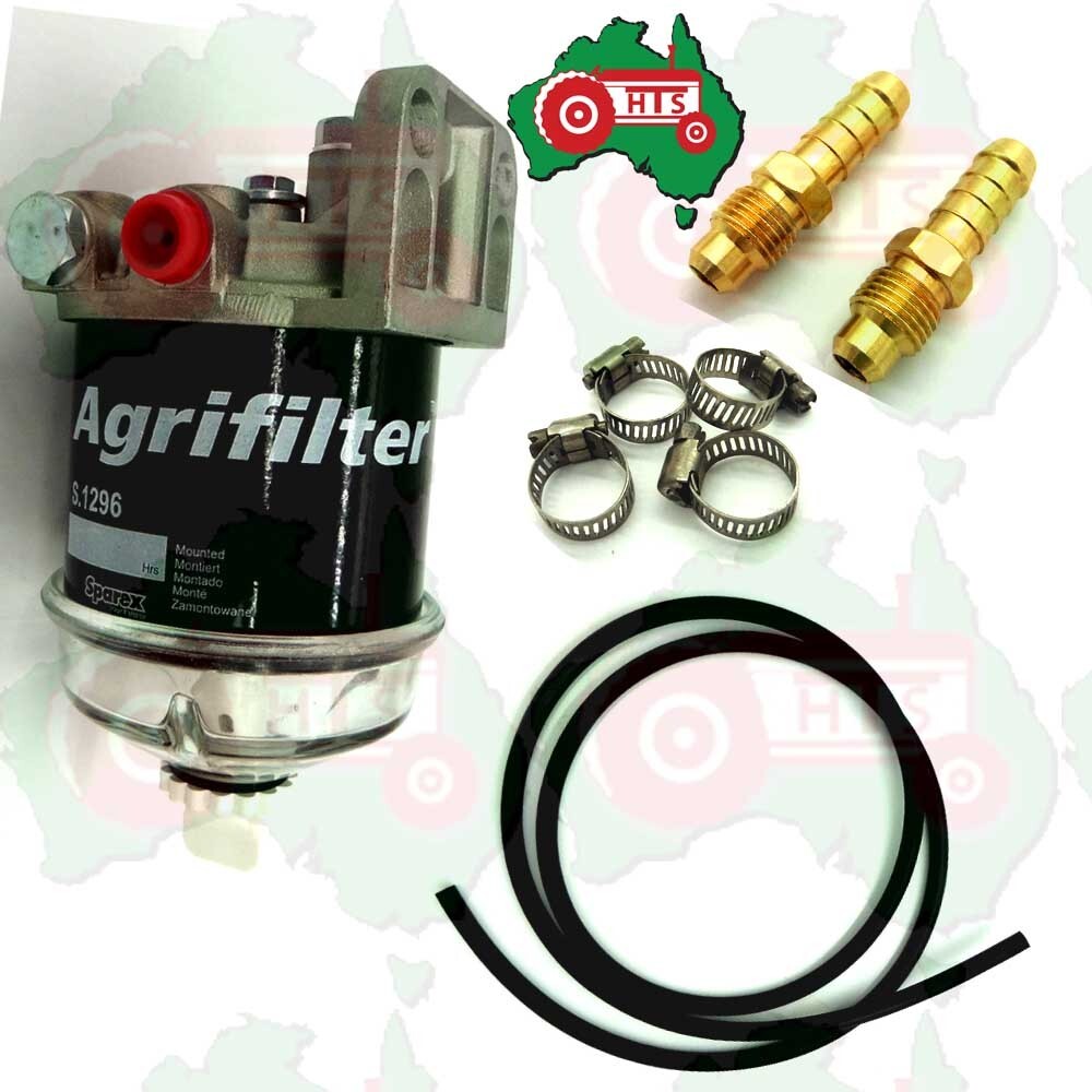 Tractor Single Cav Filter Assembly w/ 10mm Push on Fitting + 1.5m Fuel ...