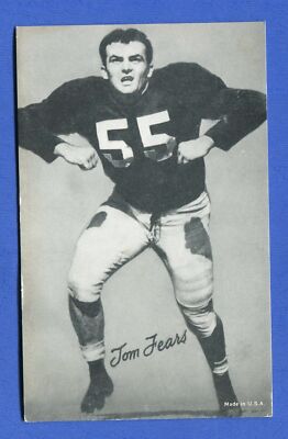 TOM FEARS - 1950's Football Exhibit Card - Los Angeles Rams | eBay