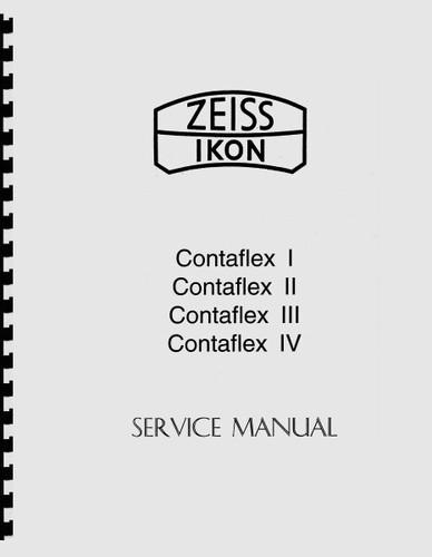 Zeiss Contaflex I, II, III, IV Service & Repair Manual Reprint | eBay