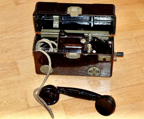 RARE TP25 Military Field PHONE Telephone Bakelite Cold War Era 1950s | eBay