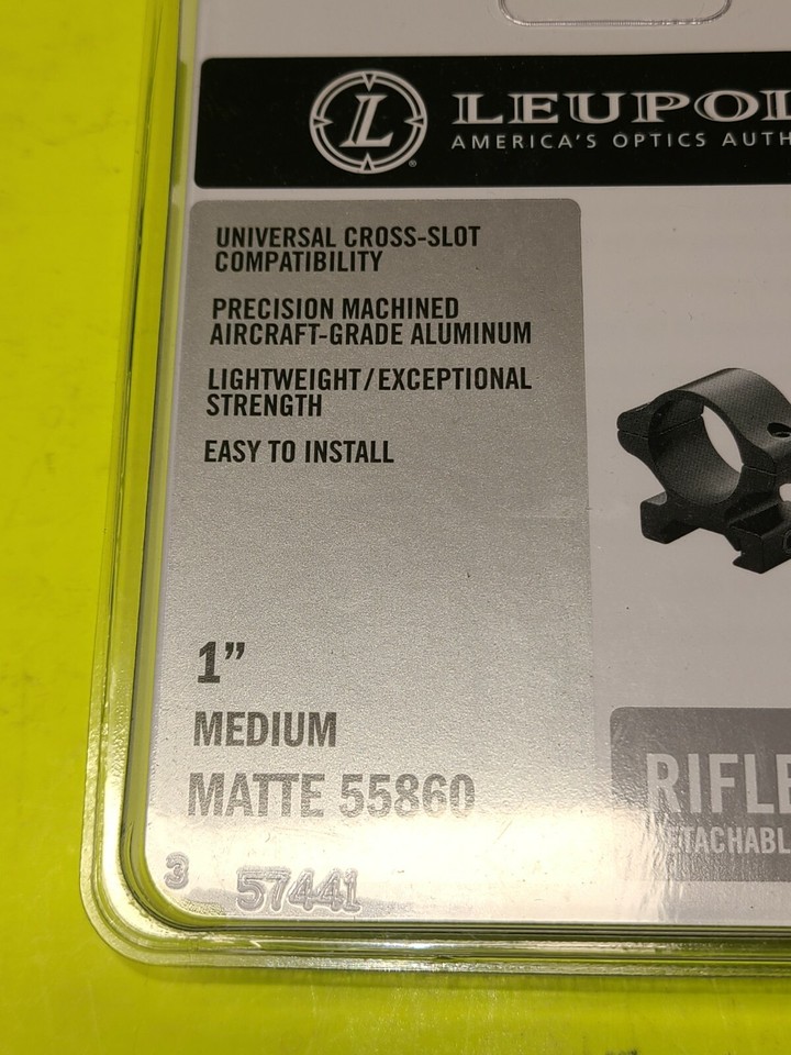 Leupold 55860 Rifleman Scope Rings 1-inch MOUNT FOR SAVAGE MOSSBERG ...