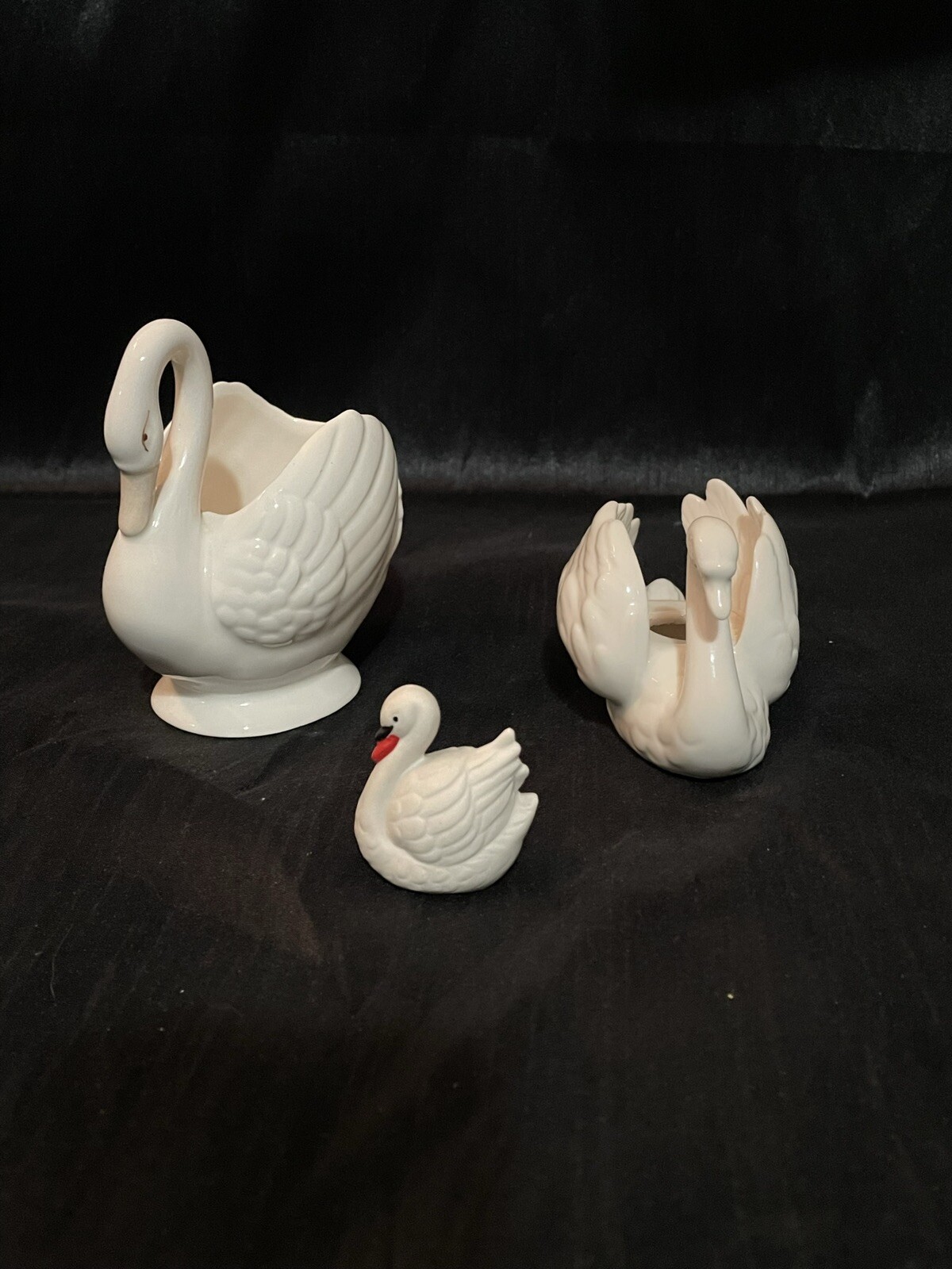 Vintage Goebel Porcelain Swans (set of 3) 4”, 3 1/2” and 1 1/2” | eBay