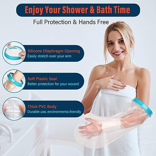 Waterproof Arm Cast Cover Shower Adult Reusable Cast Protector for ...