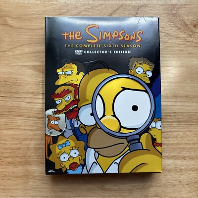 The Simpsons: Sixth Season Six 6 (DVD, 2005, 4 Disc) Rare Cardboard ...