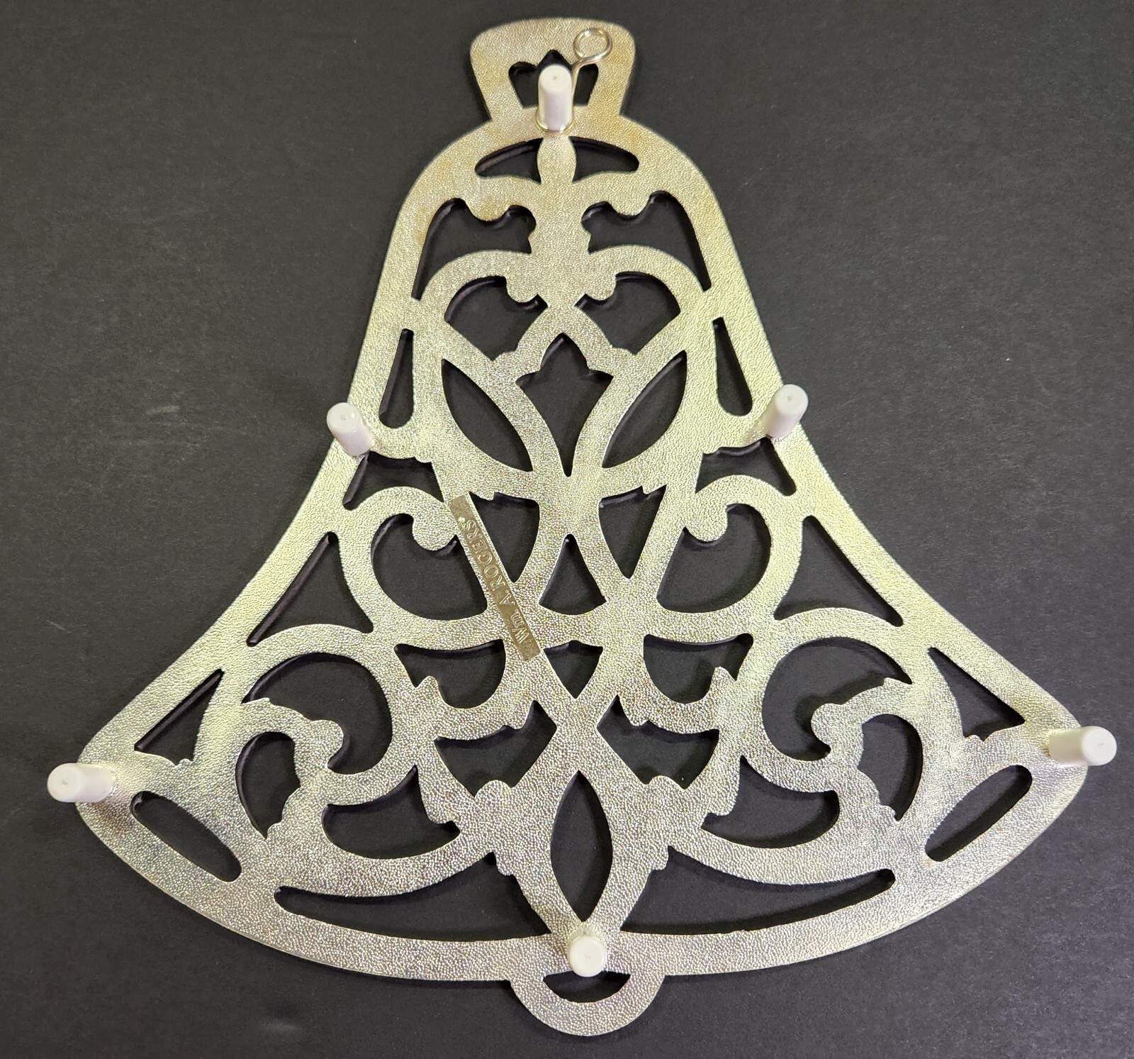 Wm A Rogers Silver Plated Christmas Bell Trivet Hot Pad Holiday Home ...