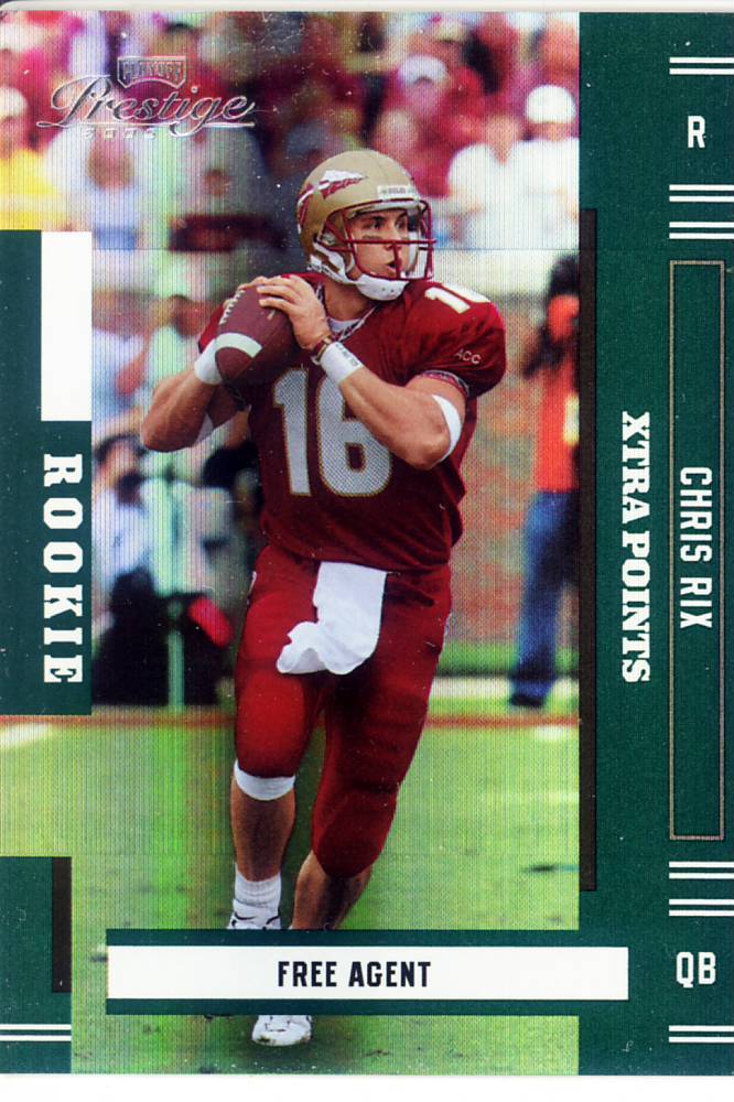 chris rix rc rookie draft florida state fsu seminoles noles college sp ...