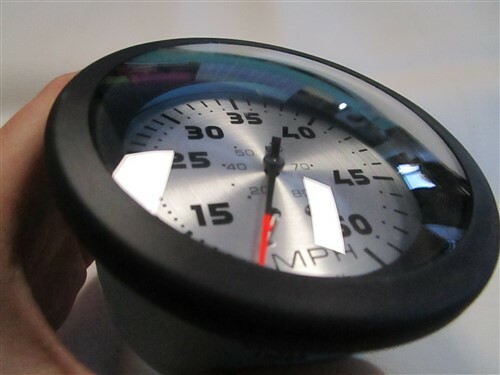 TELEFLEX 69921 SPEEDOMETER GAUGE 50 MPH SILVER FACE / BLACK BEZEL ...