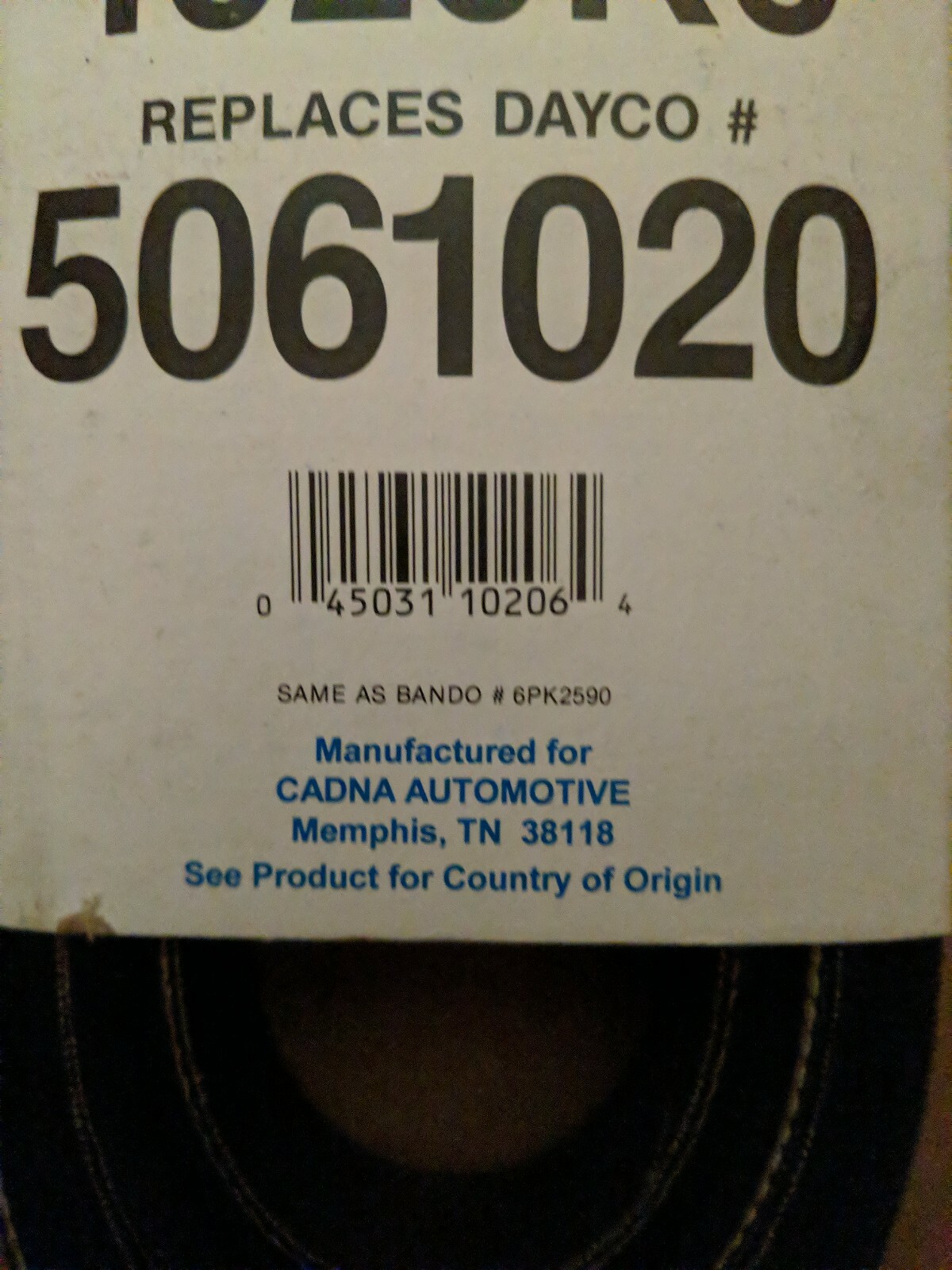 Serpentine Belt Cadna 1020K6 | eBay