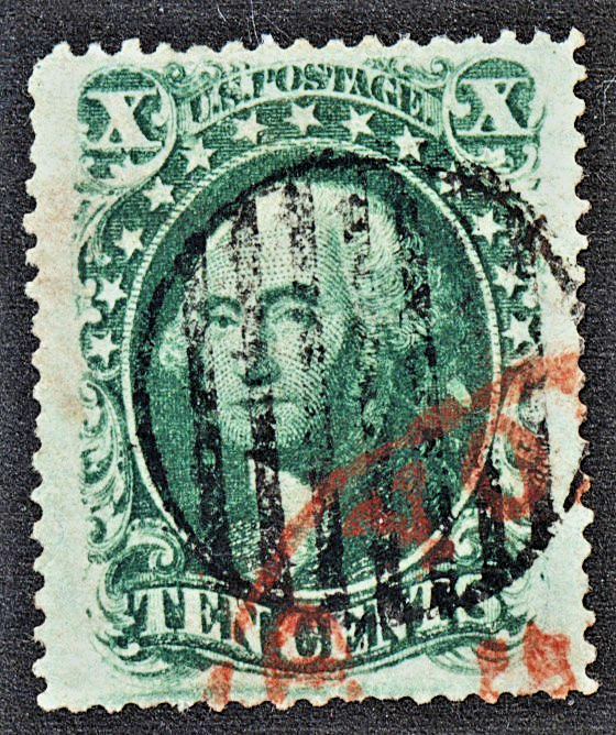 U.S. Classic #35 XF 10 cent green with a grill and a Red CDS CV $167.50 ...
